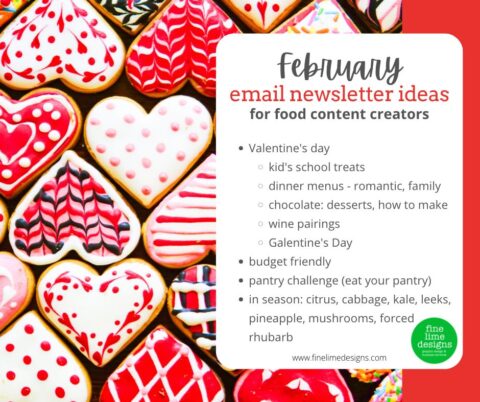 February Email Newsletter Ideas For Food Bloggers | Fine Lime Designs