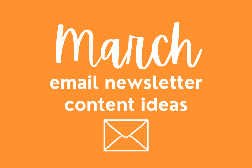March Email Newsletter Ideas For Food Bloggers | Fine Lime Designs