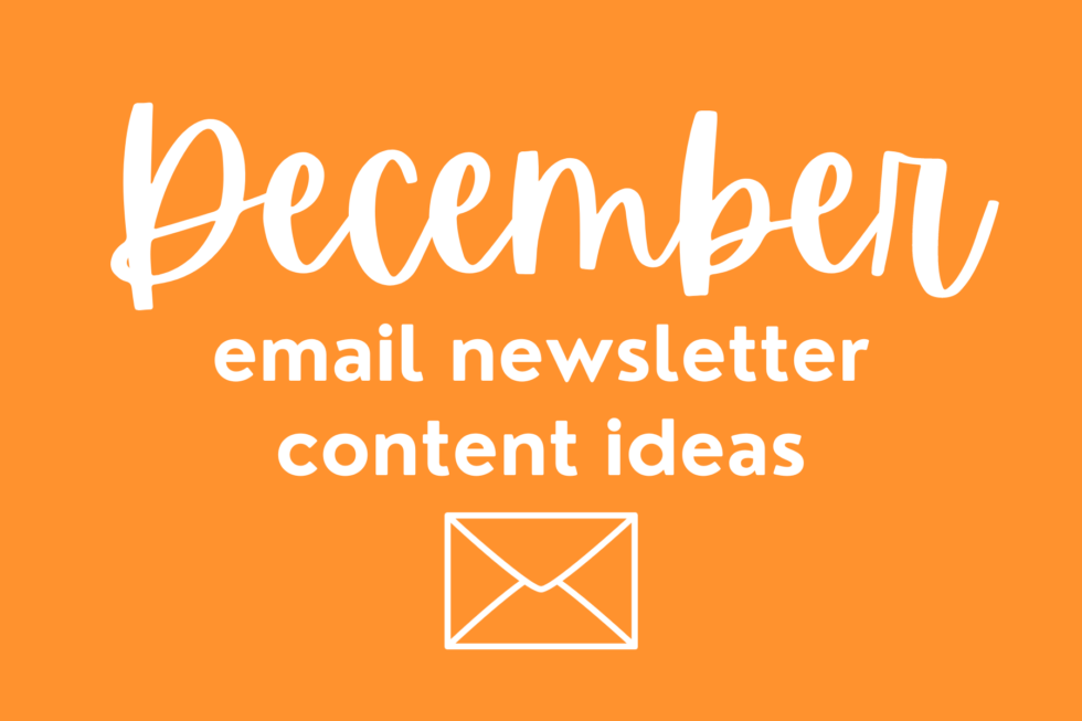 December Newsletter Ideas for Food Bloggers | Fine Lime Designs